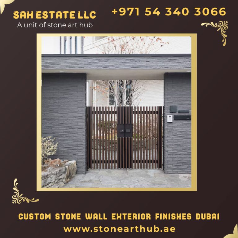 Exterior Stone Wall Finishes in Dubai - ☎ +971 54 340 3066