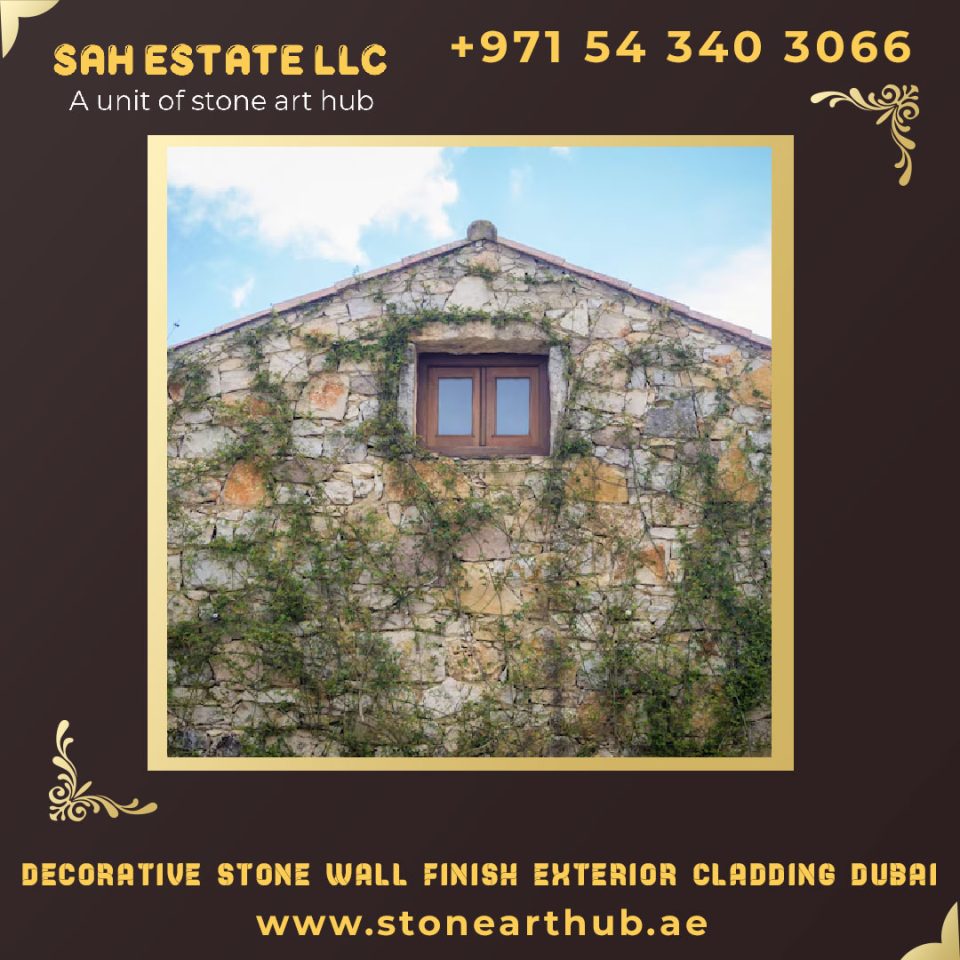 Stone Wall Finish Exterior Contractors in Dubai - SAH ESTATE