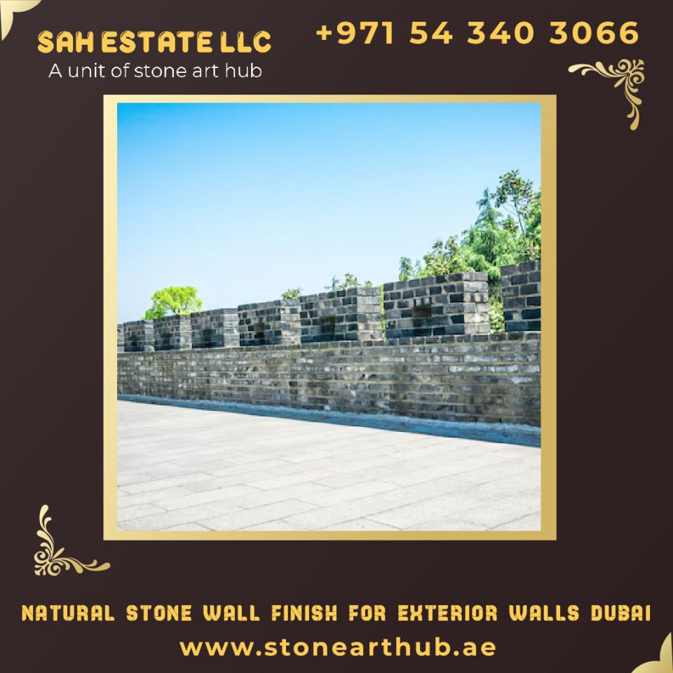 Stone Wall Finish Exterior Contractors in Dubai - SAH ESTATE
