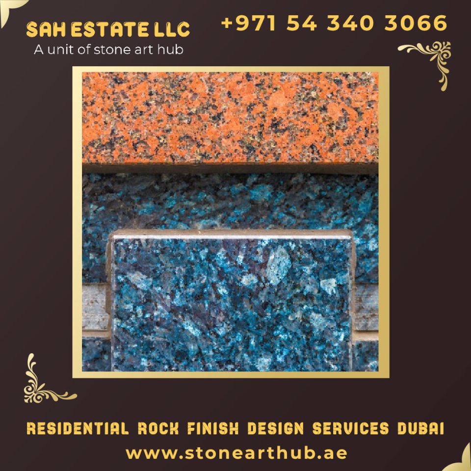 Villa Exterior Rock Finish Design Dubai - ☎ +971 54 340 3066