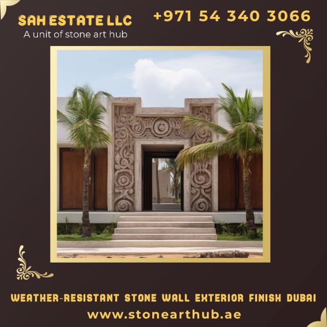 Exterior Stone Wall Finishes in Dubai - ☎ +971 54 340 3066